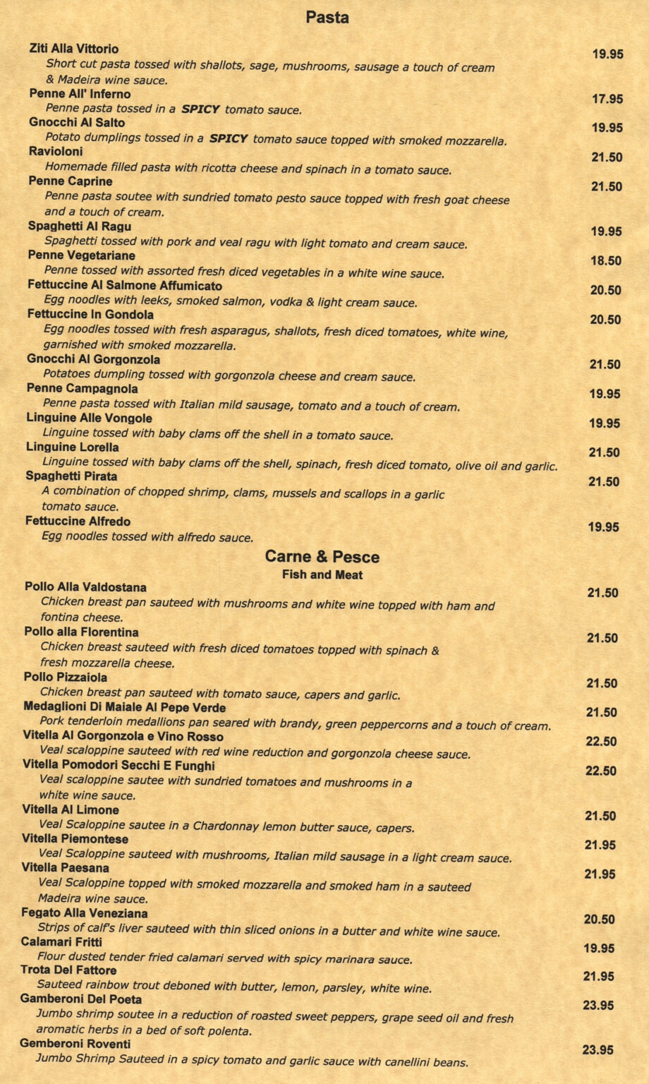 Menu | Il Carpaccio